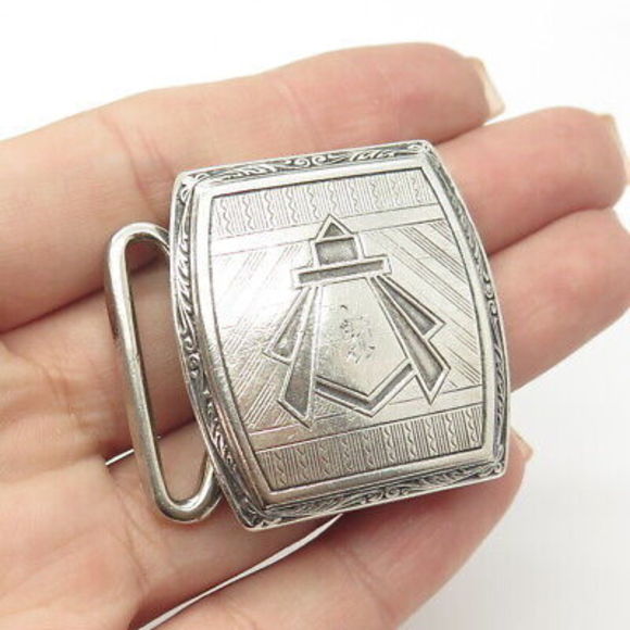Accessories | 925 Sterling Silver Antique Art Deco Japanese Theme Belt ...